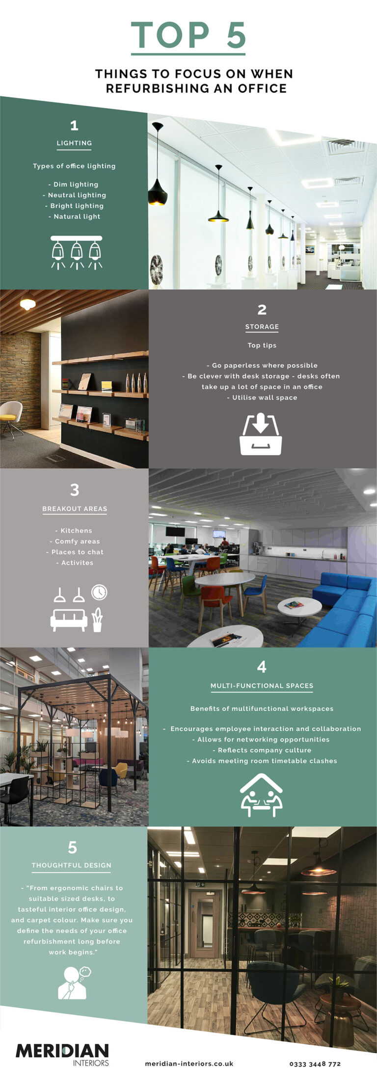 5 things to consider when designing an office - Meridian Interiors